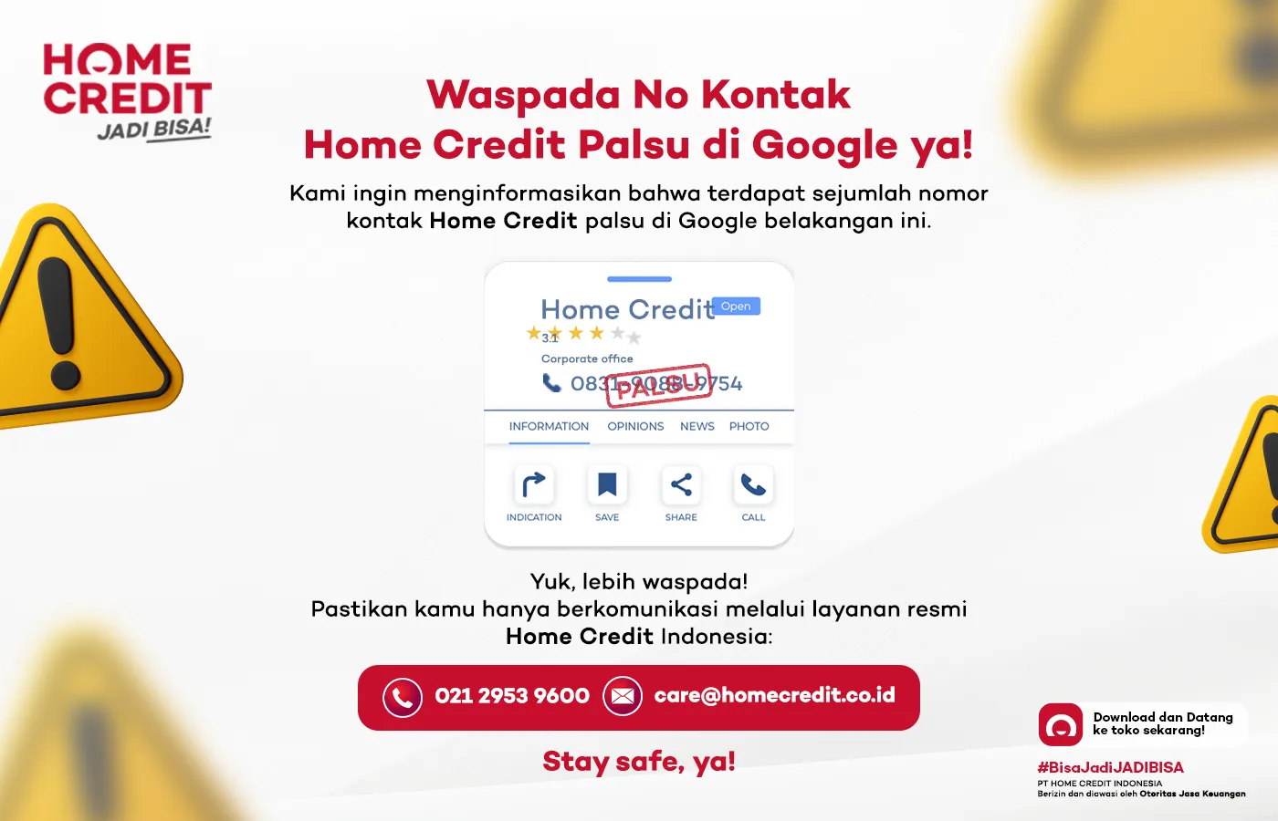 Waspada! Modus Penipuan Nomor Palsu Home Credit di Google Maps - TeknoKreatips